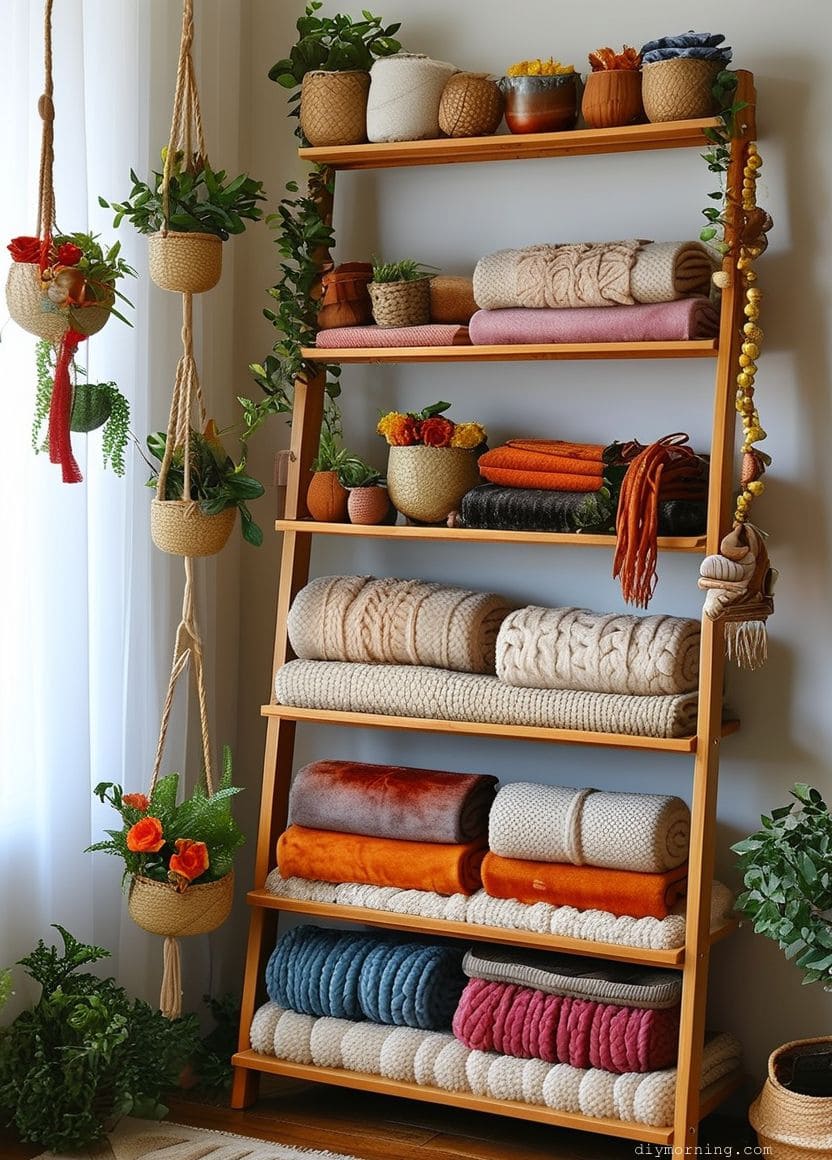 Ladder Blanket Racks: 10 Stylish and Practical Solutions for Your Home ...