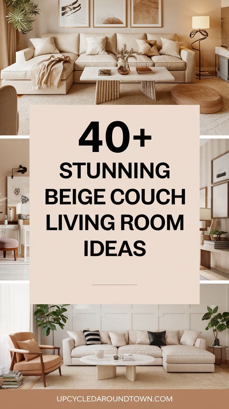 40+ Unique Beige Couch Living Room Decor Ideas That Add Personality (2025)