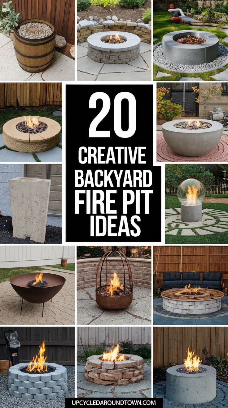 20 Creative Backyard Fire Pit Ideas for Cozy Gatherings - Upcycled ...