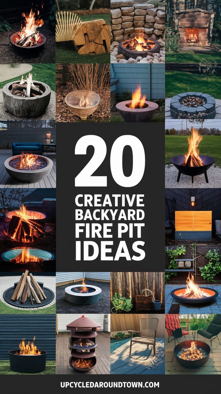 20 Creative Backyard Fire Pit Ideas for Cozy Gatherings - Upcycled ...