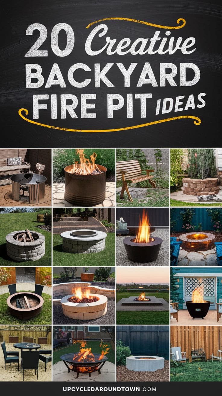 20 Creative Backyard Fire Pit Ideas for Cozy Gatherings - Upcycled ...