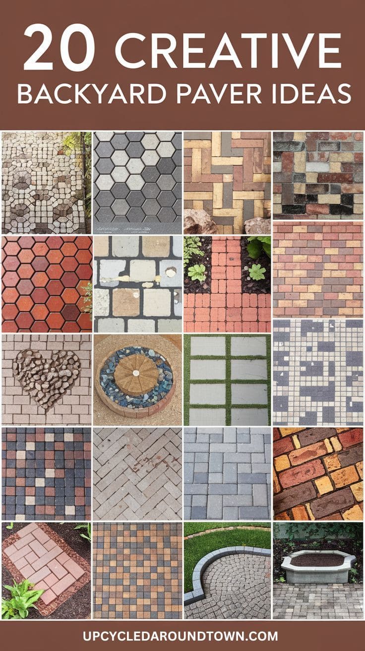 20 Creative Backyard Paver Ideas for a Stunning Outdoor Space - Upcycled Around Town