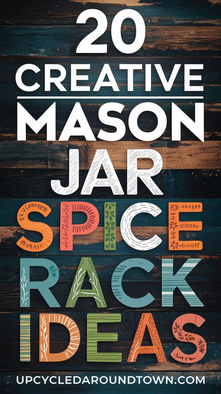20 Creative Mason Jar Spice Rack Ideas for Your Kitchen - Upcycled ...