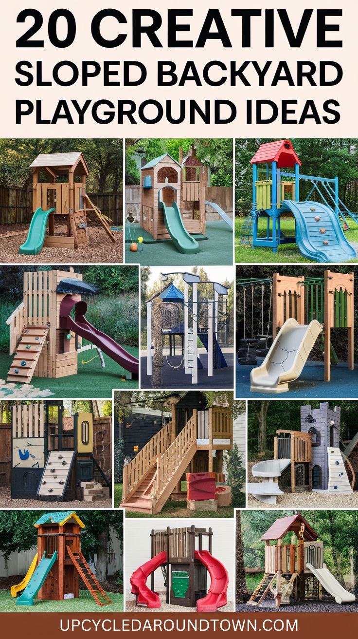 20 Creative Sloped Backyard Playground Ideas for Fun and Adventure ...