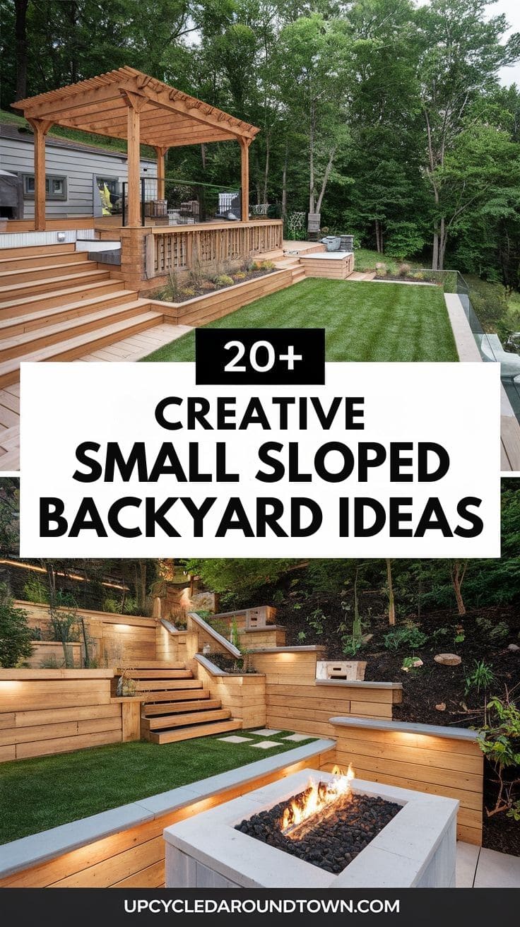 20 Creative Small Sloped Backyard Ideas to Maximize Your Space - Upcycled Around Town