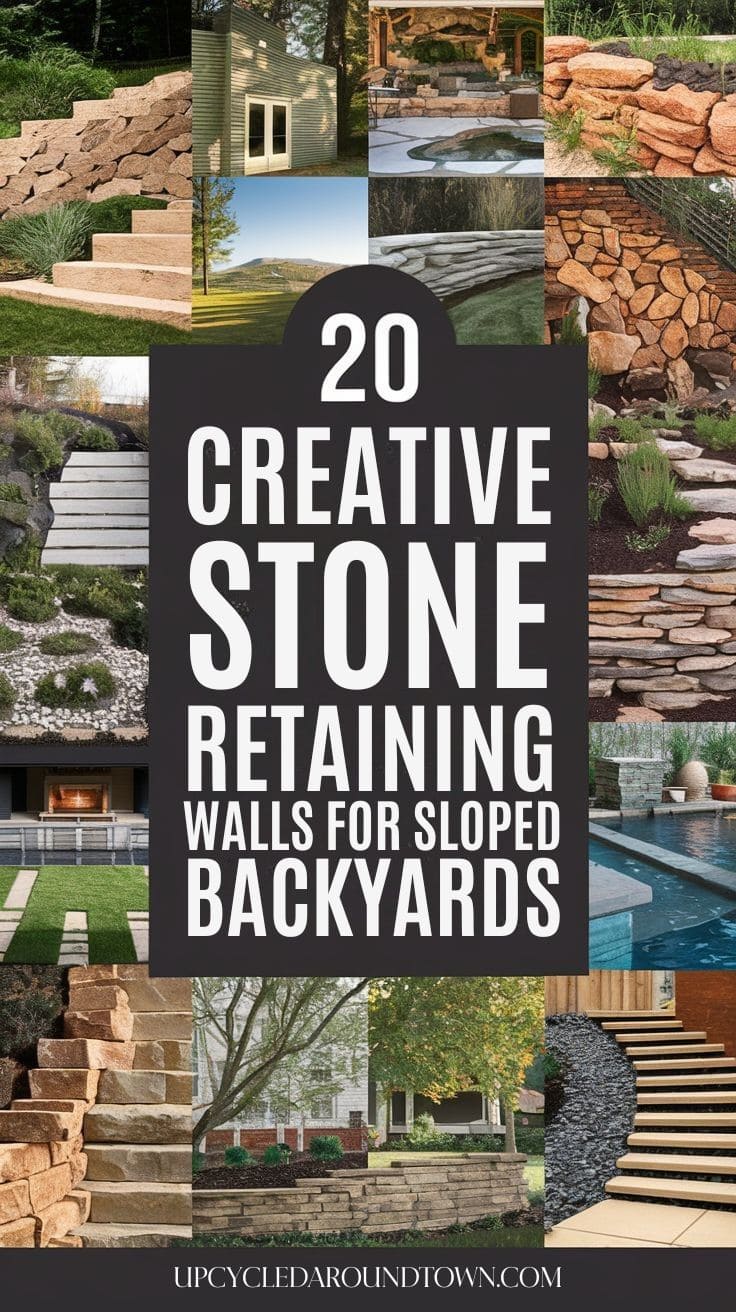 20 Creative Stone Retaining Wall Ideas for Sloped Backyards - Upcycled ...