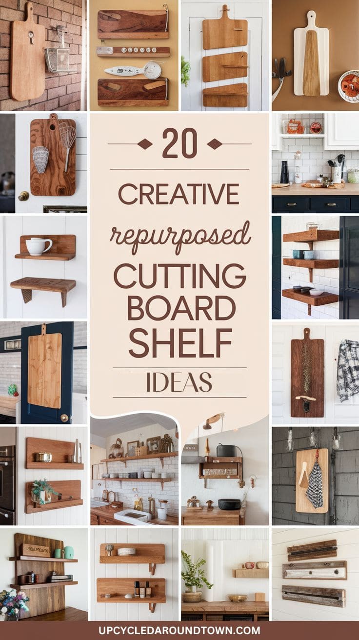 20 Creative Repurposed Cutting Board Shelf Ideas for Your Home ...