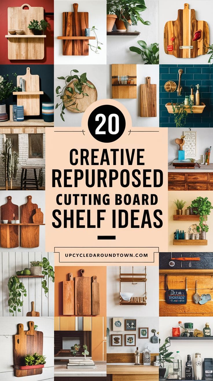 20 Creative Repurposed Cutting Board Shelf Ideas for Your Home ...