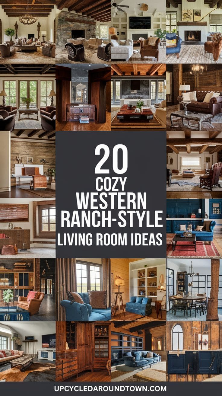 20 Rustic Ranch Style Ideas for a Cozy Western Living Room - Upcycled ...