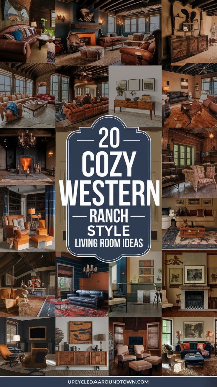 20 Rustic Ranch Style Ideas for a Cozy Western Living Room - Upcycled ...