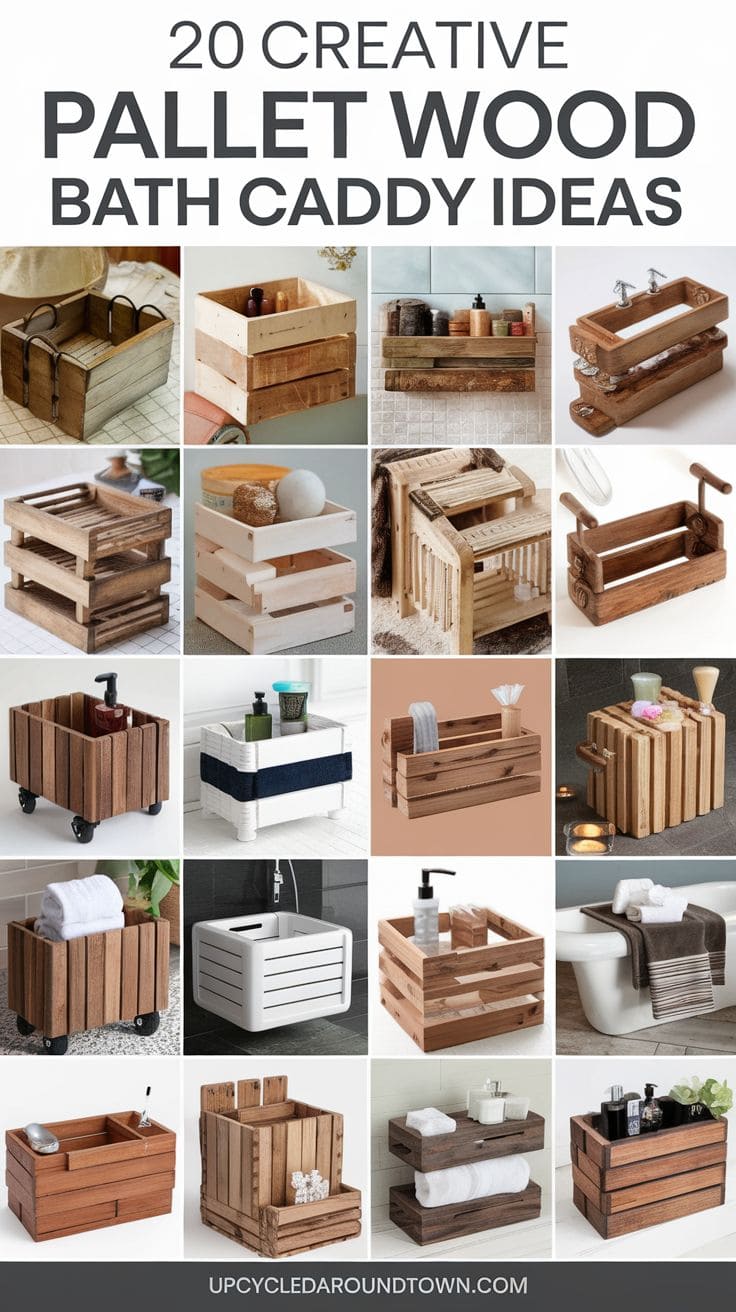 20 Creative Pallet Wood Bath Caddy Ideas for Your Relaxation Space ...