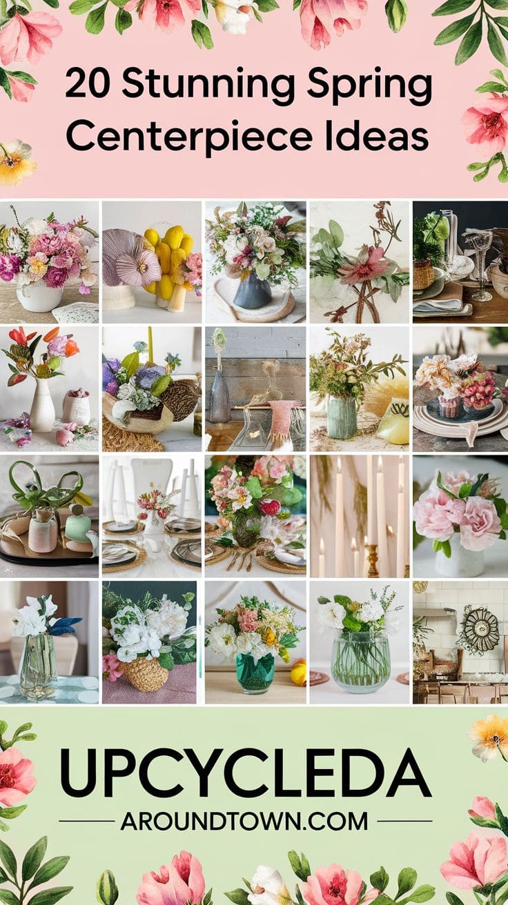 20 Stunning Spring Centerpiece Ideas to Brighten Your Home - Upcycled ...