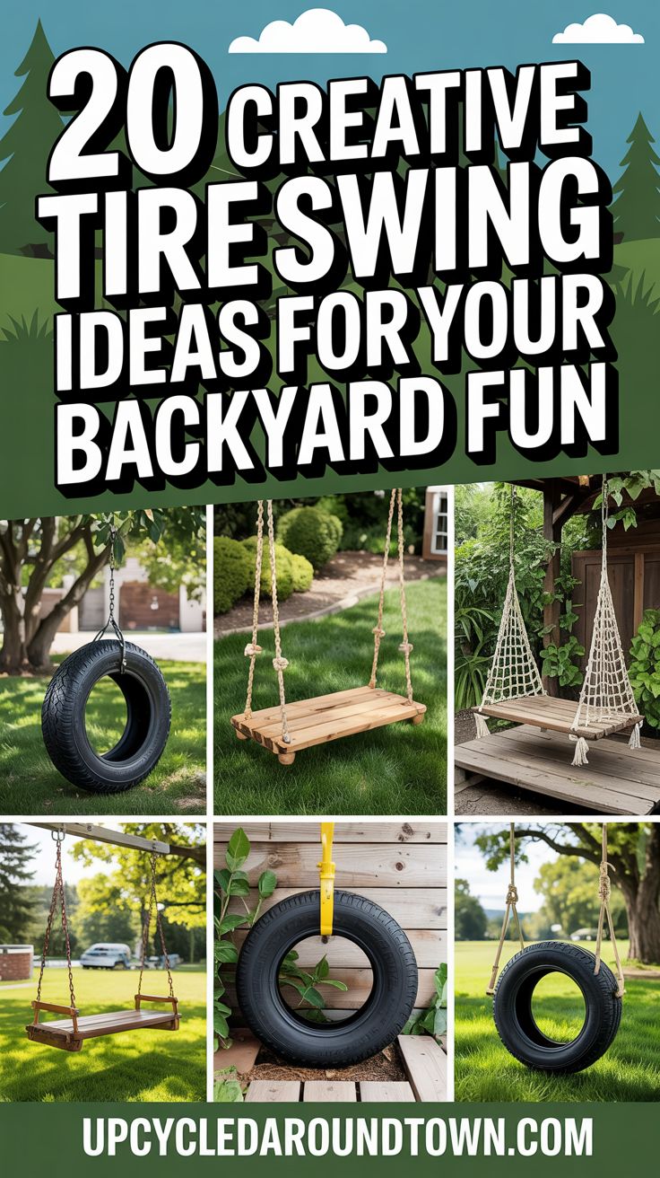 20 Creative Tire Swing Ideas for Your Backyard Fun - Upcycled Around Town
