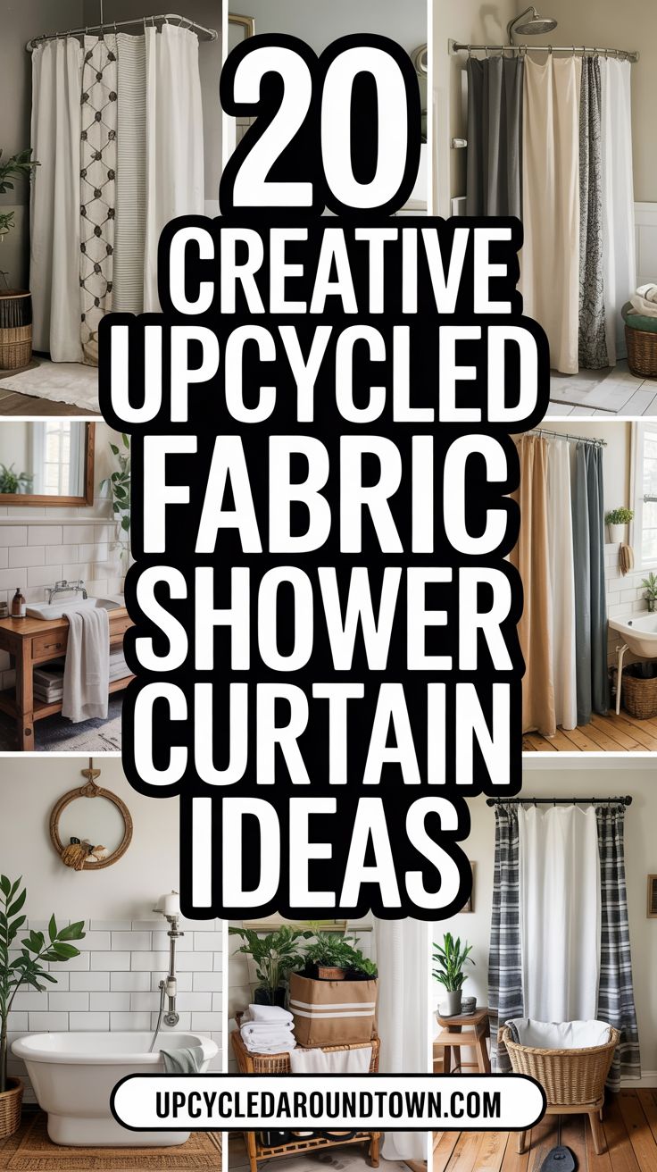 20 Creative Upcycled Fabric Shower Curtain Ideas for a Unique Bathroom ...