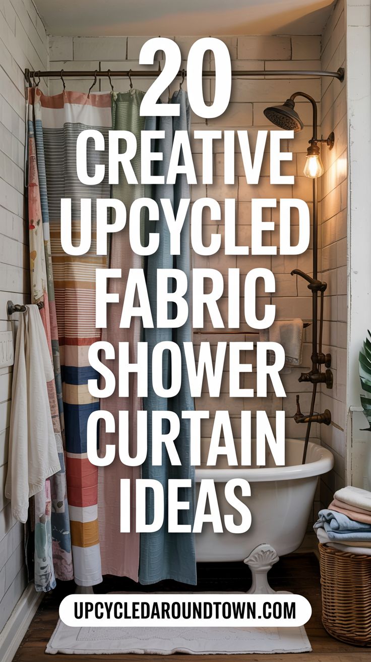 20 Creative Upcycled Fabric Shower Curtain Ideas for a Unique Bathroom ...