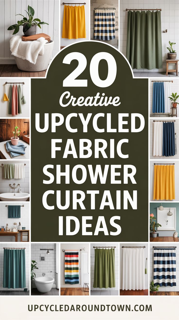 20 Creative Upcycled Fabric Shower Curtain Ideas for a Unique Bathroom ...