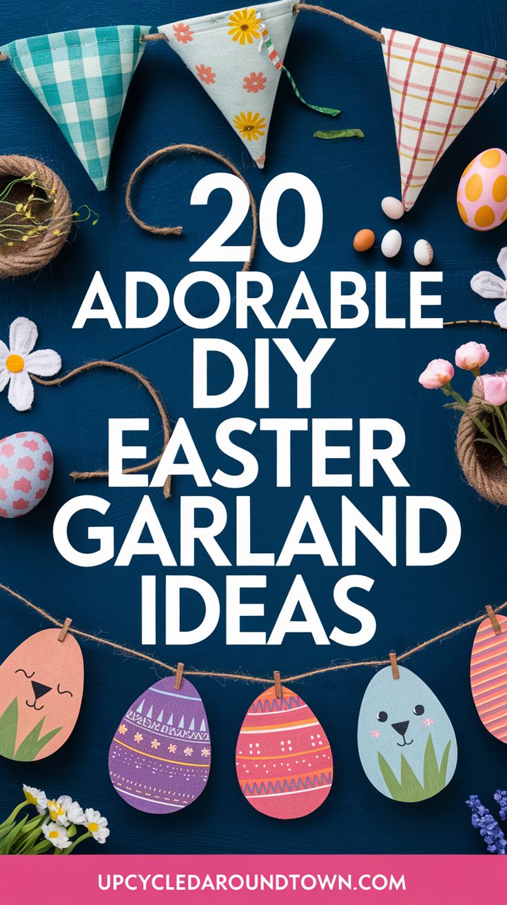 20 Adorable DIY Easter Garland Ideas for Your Spring Decor - Upcycled ...