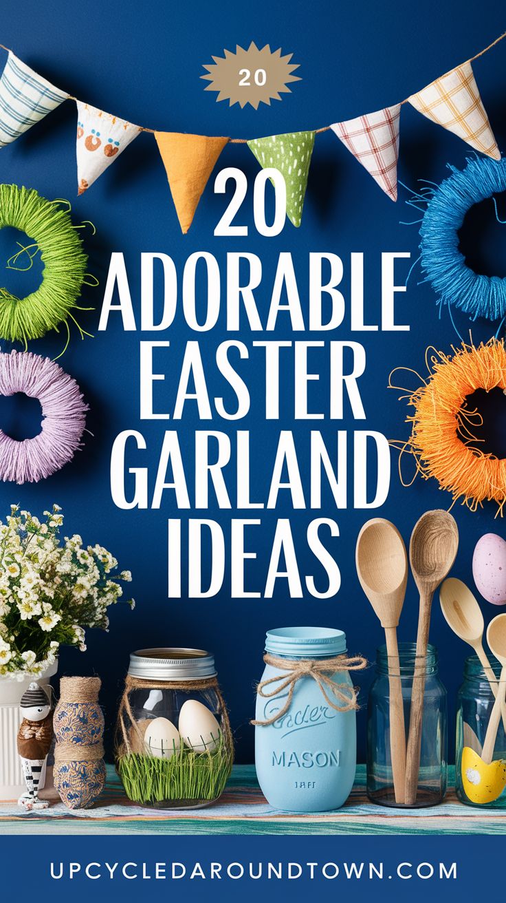 20 Adorable DIY Easter Garland Ideas for Your Spring Decor - Upcycled ...