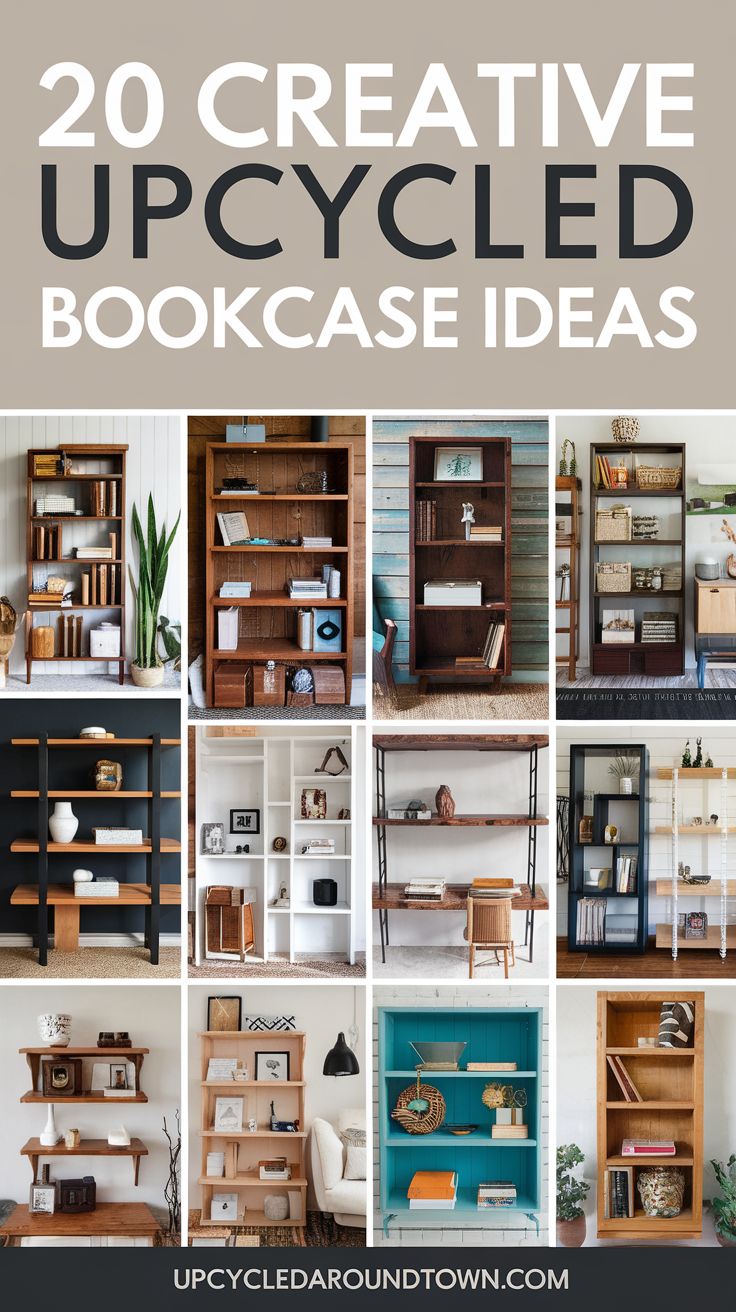 20 Creative Upcycled Bookcase Ideas for Your Home - Upcycled Around Town