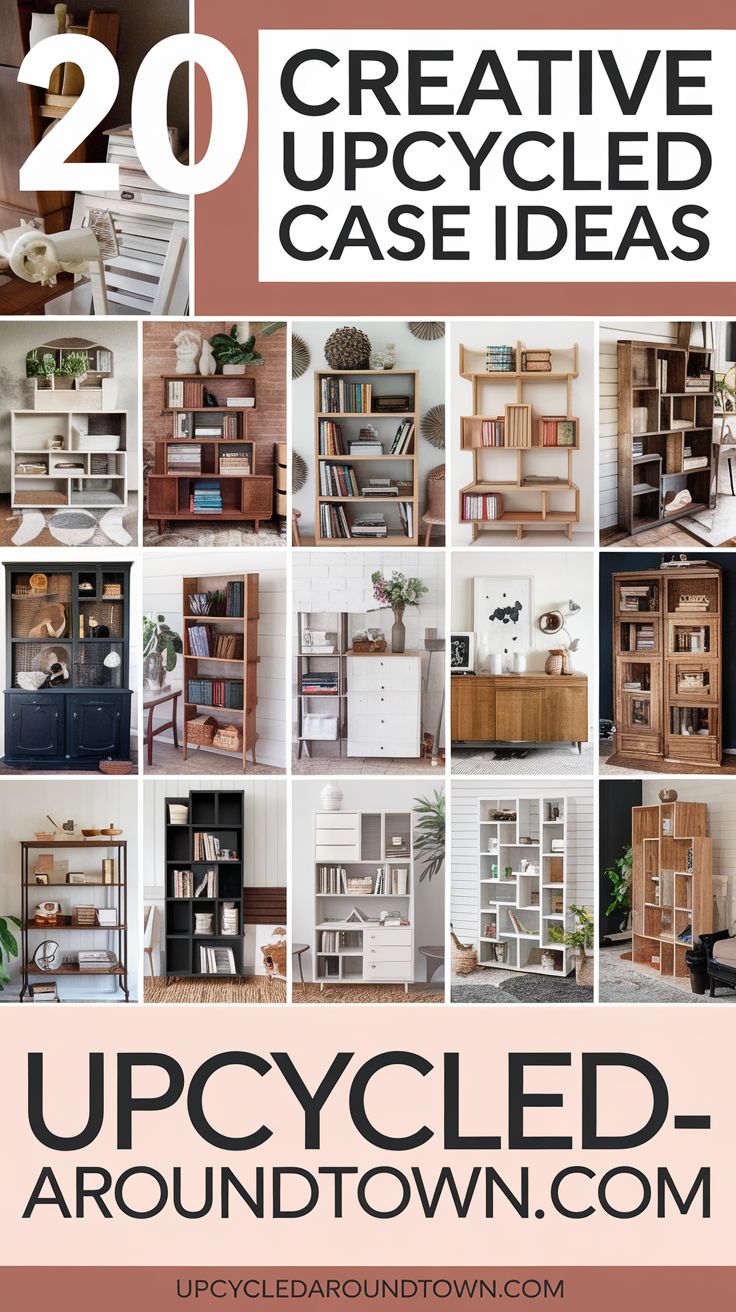 20 Creative Upcycled Bookcase Ideas for Your Home - Upcycled Around Town