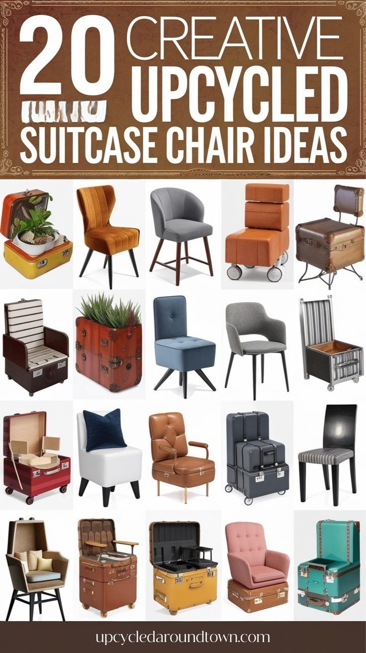 20 Creative Upcycled Suitcase Chair Ideas for a Unique Twist on Seating ...