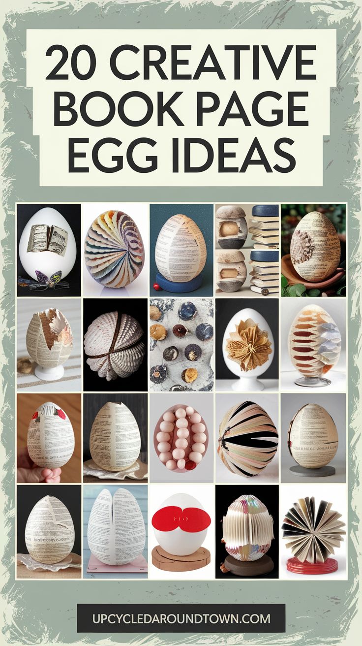 20 Creative Book Page Egg Ideas for Unique Decor - Upcycled Around Town