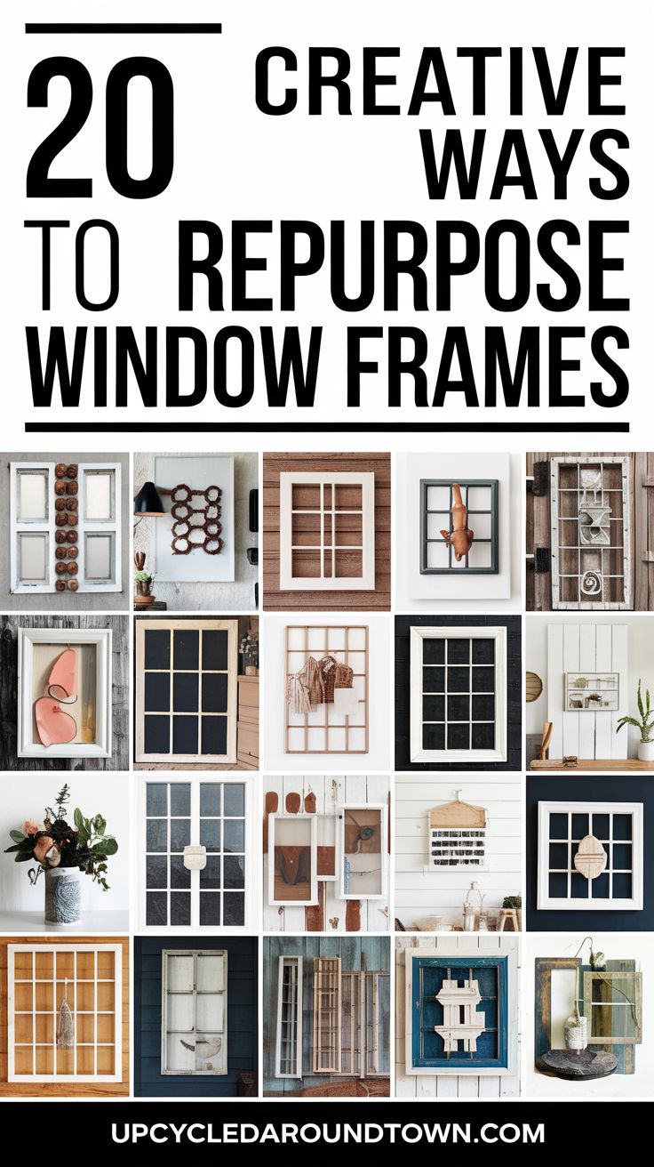 20 Creative Ways to Repurpose Window Frames - Upcycled Around Town