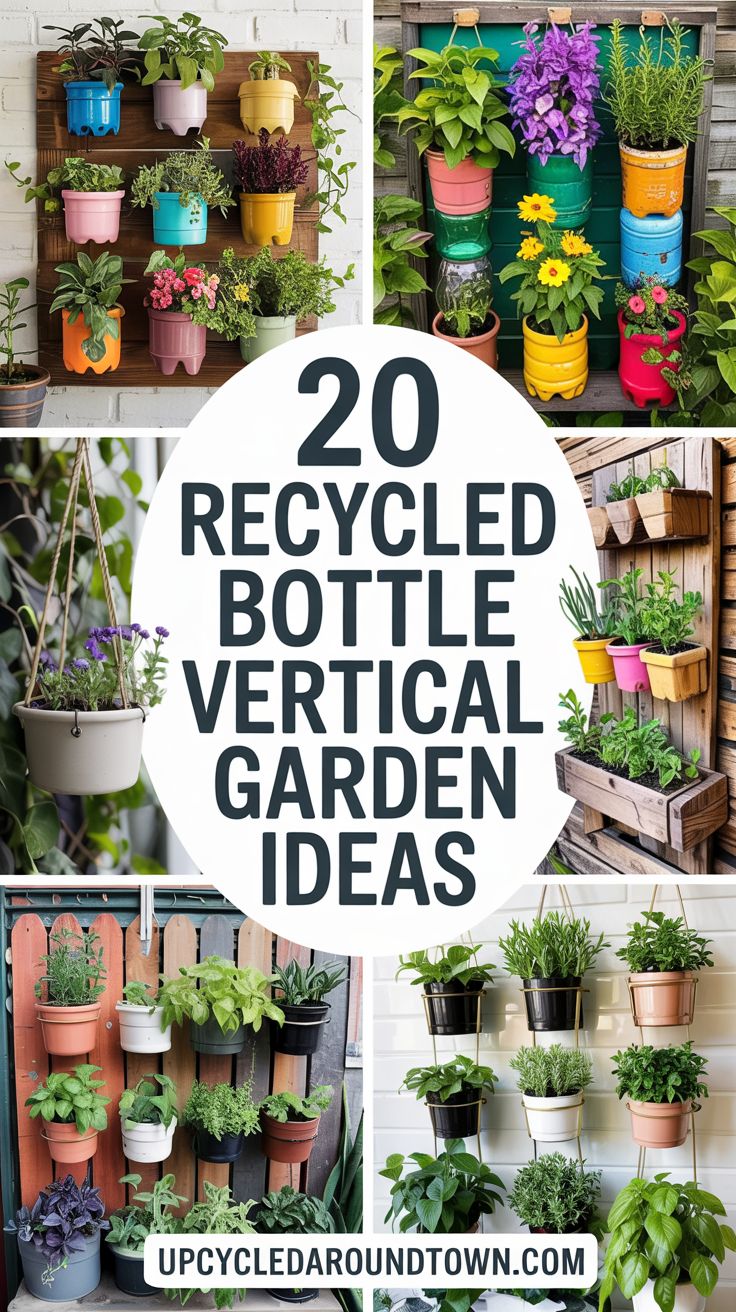 20 Creative Ideas for Vertical Gardens Using Recycled Bottles ...