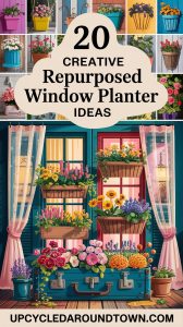 20 Creative Repurposed Window Planter Ideas for Your Garden - Upcycled ...