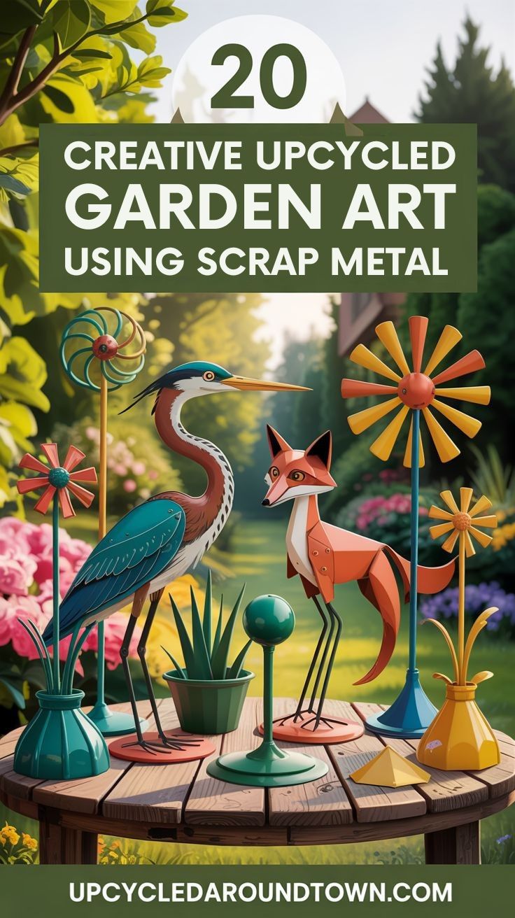 20 Creative Upcycled Garden Art Ideas Using Scrap Metal - Upcycled ...