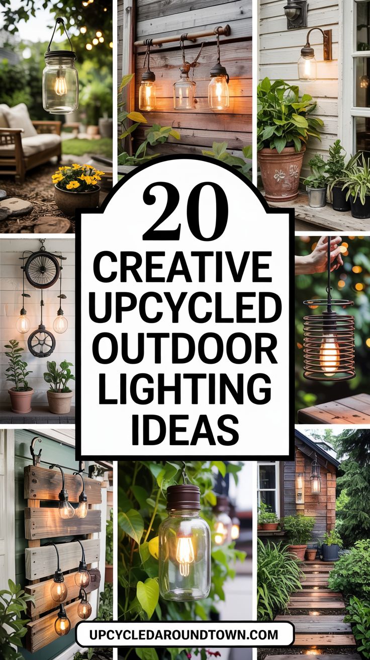20 Creative Upcycled Outdoor Lighting Ideas for Your Garden - Upcycled ...