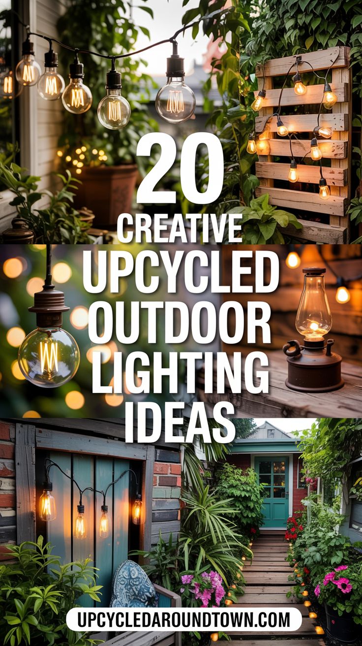 20 Creative Upcycled Outdoor Lighting Ideas for Your Garden - Upcycled ...