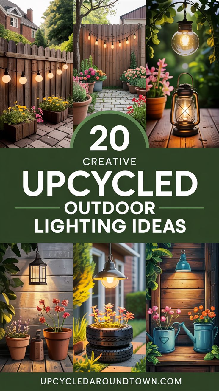 20 Creative Upcycled Outdoor Lighting Ideas for Your Garden - Upcycled ...