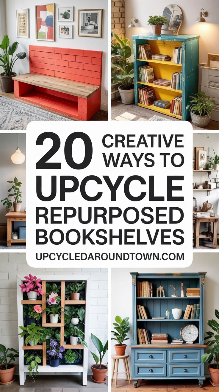 20 Creative Ways to Upcycle Repurposed Bookshelves - Upcycled Around Town