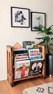 20 Creative Magazine Racks Made from Crates - Upcycled Around Town