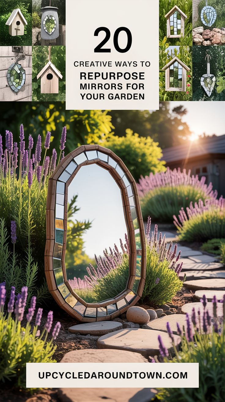 20 Creative Ways to Repurpose Mirrors for Your Garden - Upcycled Around ...