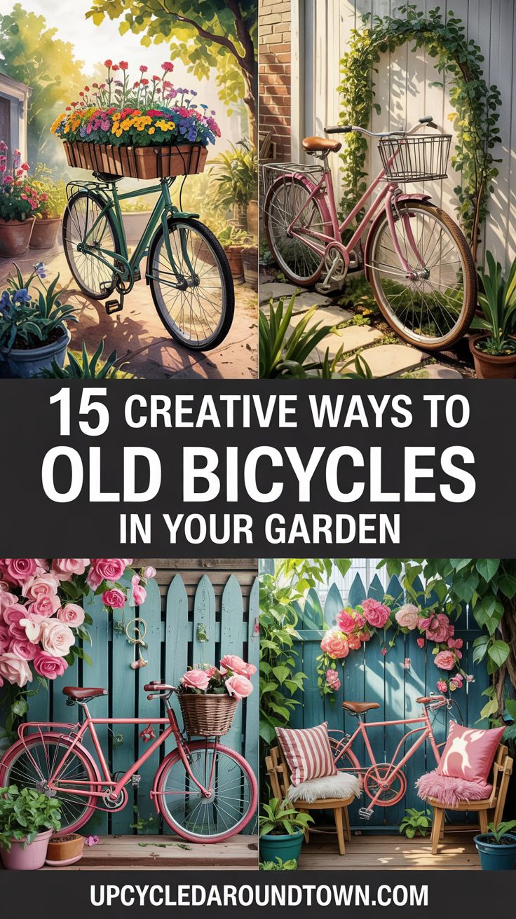 15 Creative Ways to Repurpose Old Bicycles in Your Garden - Upcycled ...
