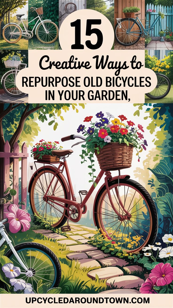 15 Creative Ways to Repurpose Old Bicycles in Your Garden - Upcycled ...
