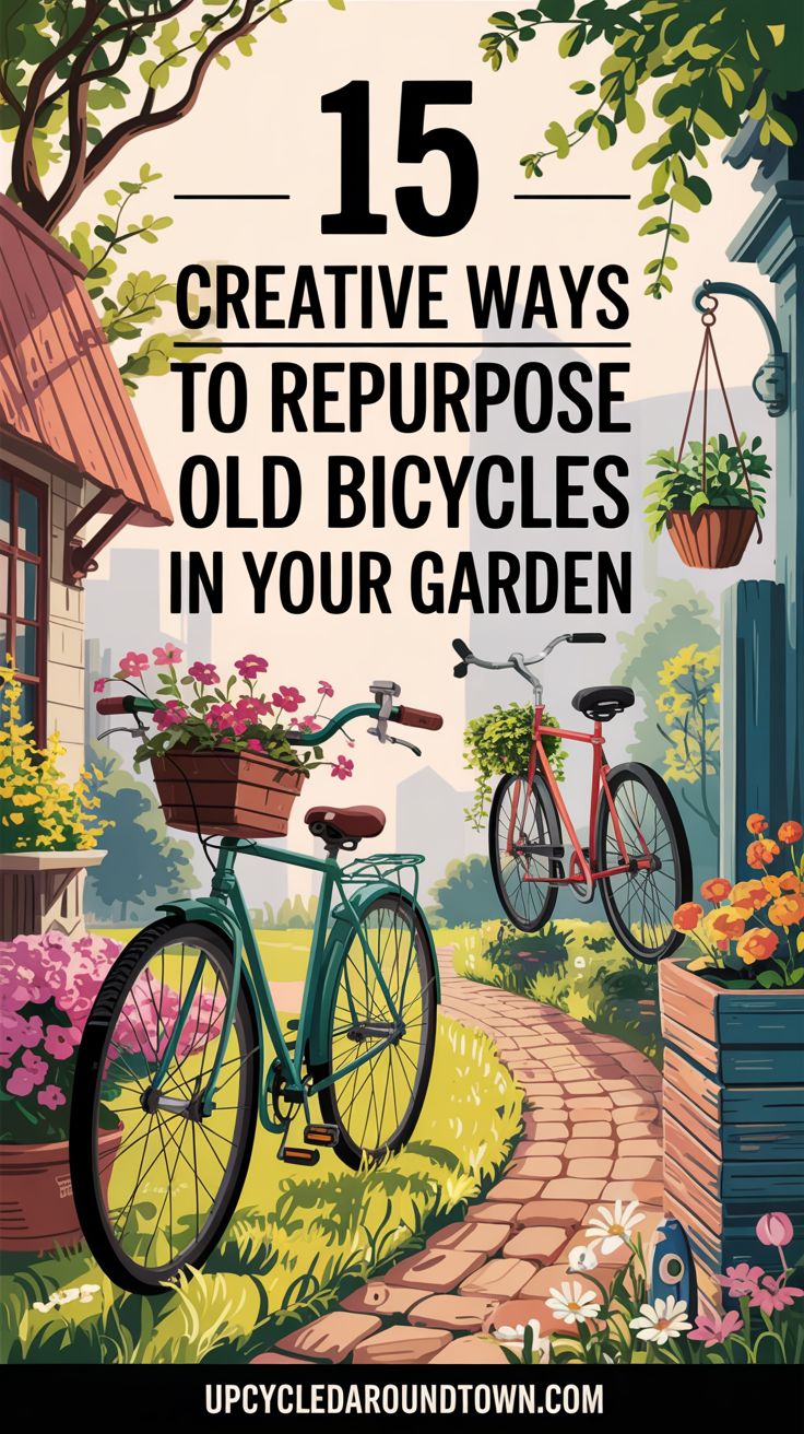 15 Creative Ways to Repurpose Old Bicycles in Your Garden - Upcycled ...