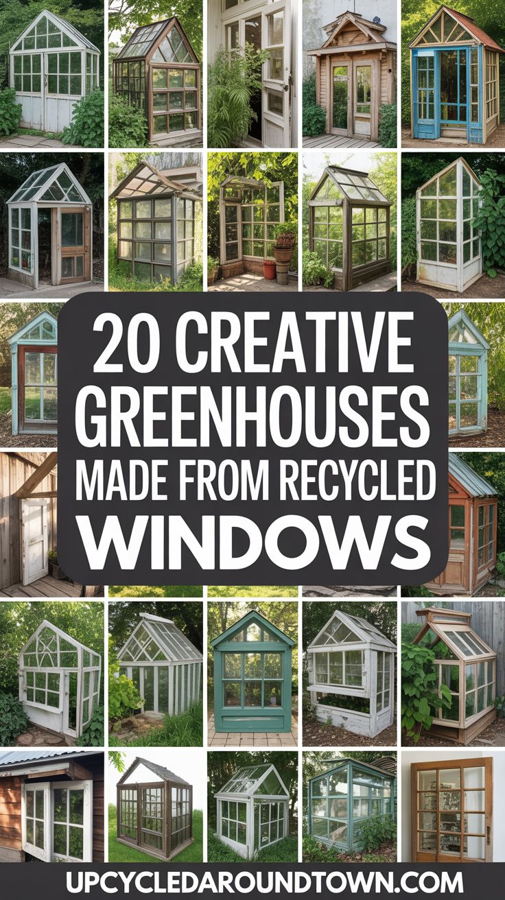 20 Creative Greenhouses Made from Recycled Windows - Upcycled Around Town