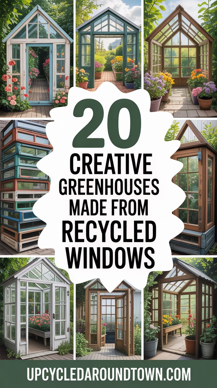 20 Creative Greenhouses Made from Recycled Windows - Upcycled Around Town