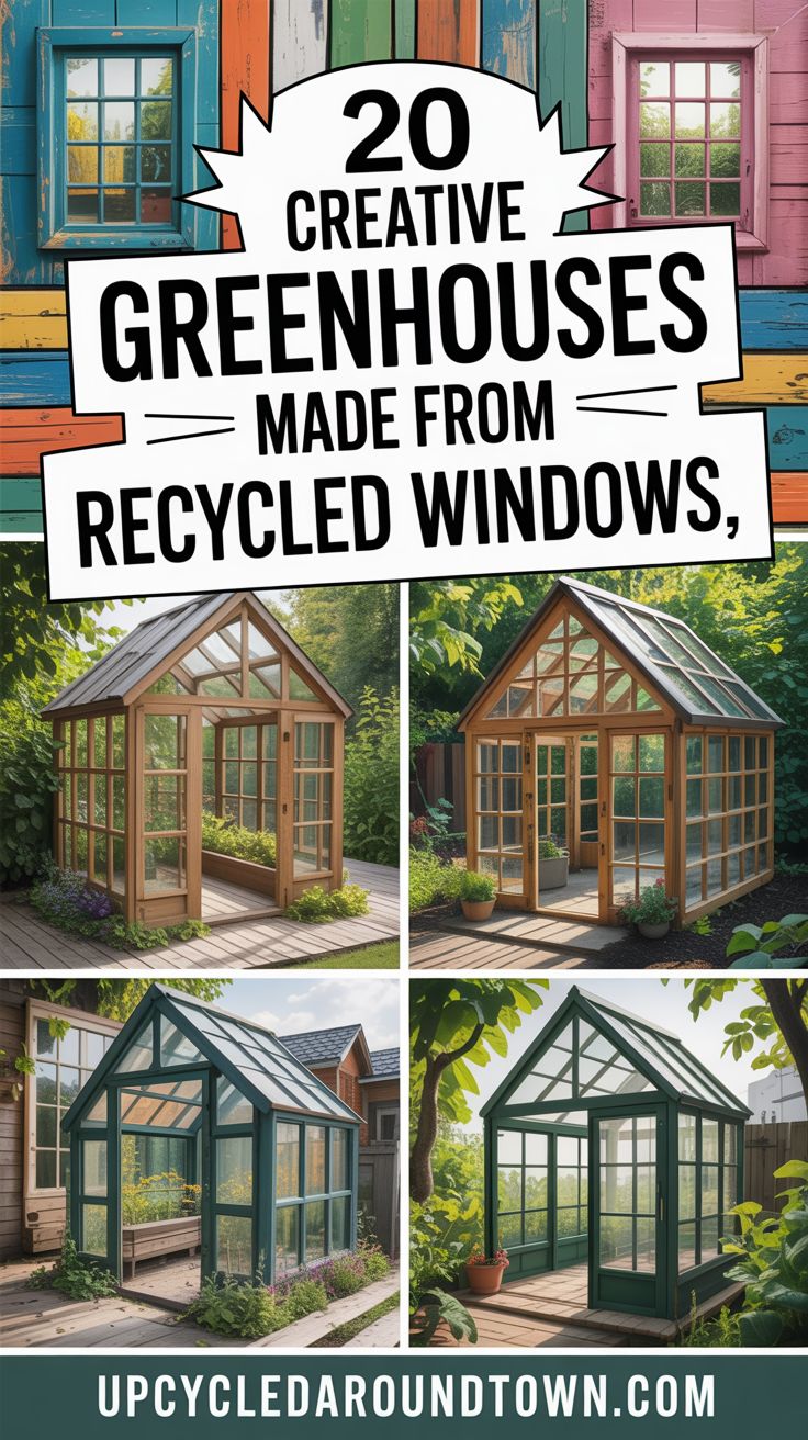 20 Creative Greenhouses Made from Recycled Windows - Upcycled Around Town